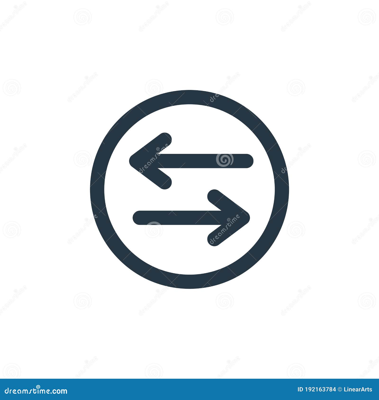 Transaction Icon Vector from Arrows Concept. Thin Line Illustration of ...
