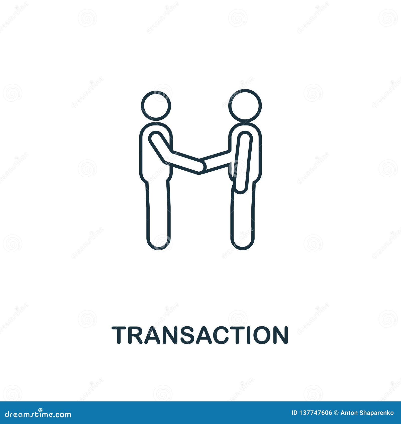 Transaction Outline Icon Thin Line Style Design From Blockchain Icons