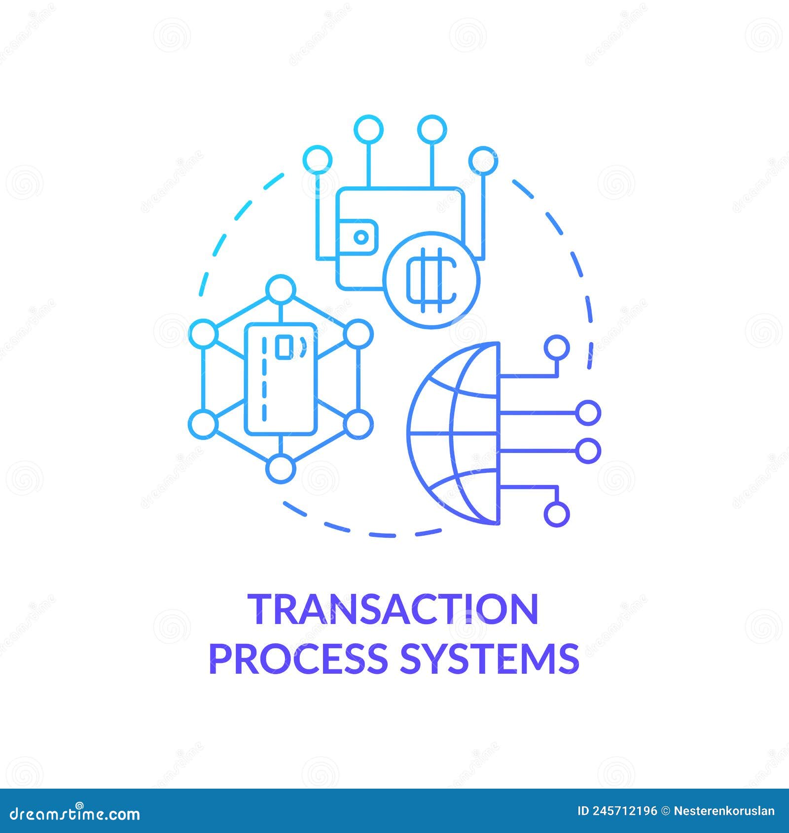 Transaction Process Systems Blue Gradient Concept Icon Stock Vector ... Transaction Process Systems Blue Gradient Concept Icon Stock Vector ...