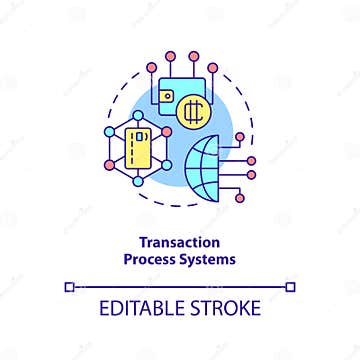 Transaction Process Systems Concept Icon Stock Vector - Illustration of ...