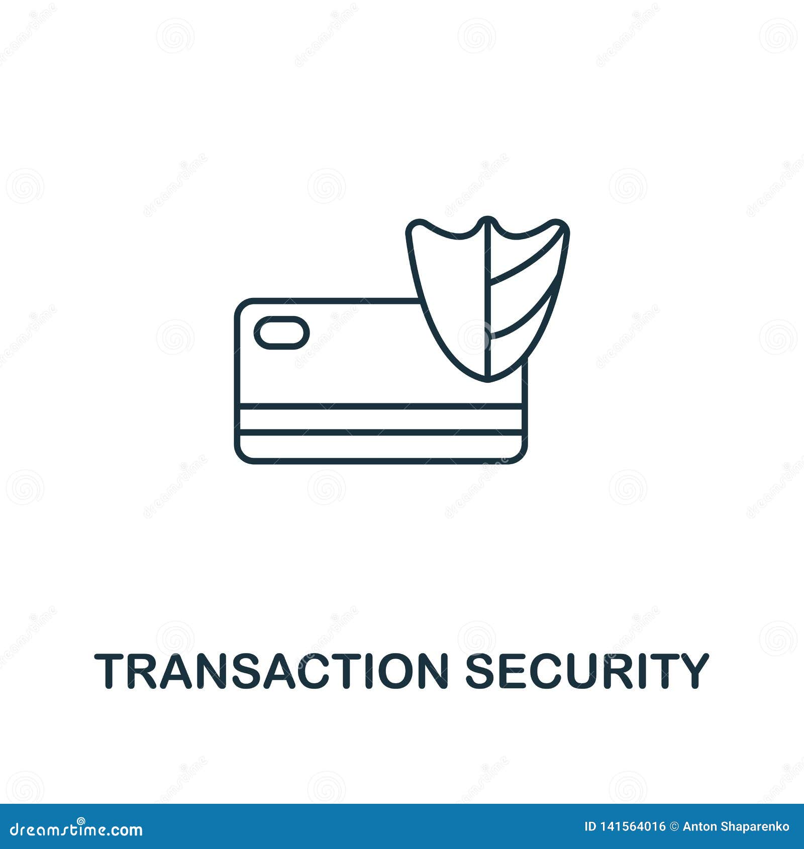 Transaction Security Icon Thin Line Style. Symbol From Online Marketing ... Transaction Security Icon Thin Line Style. Symbol From Online Marketing ...