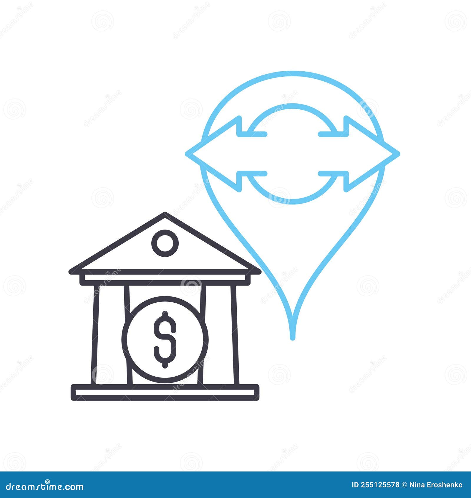 Transaction Tracker Line Icon, Outline Symbol, Vector Illustration ...