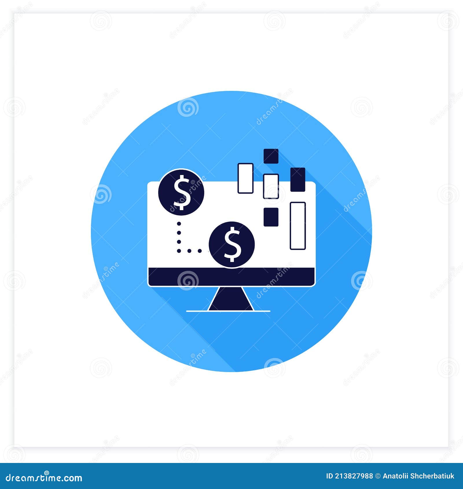 Transactional Data Flat Icon Stock Vector - Illustration of customer ...