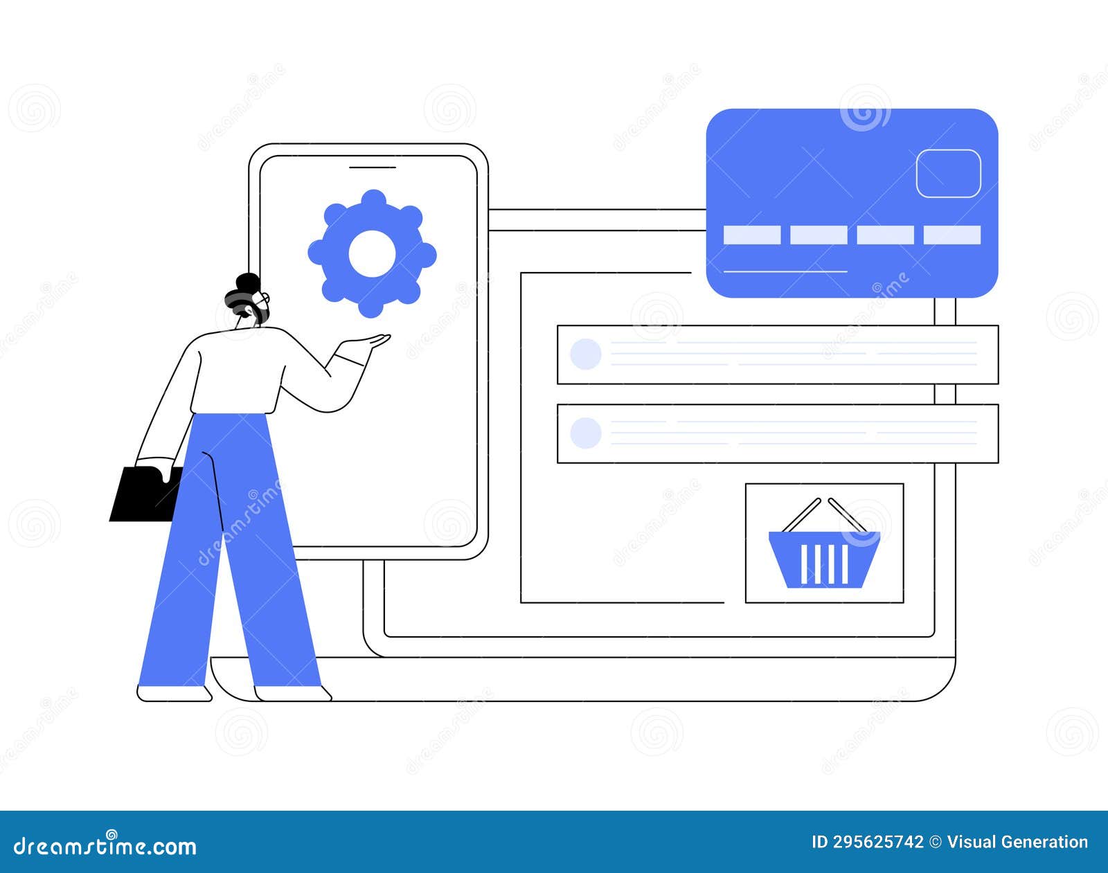 Transactions Processing Isolated Cartoon Vector Illustrations. Stock ...