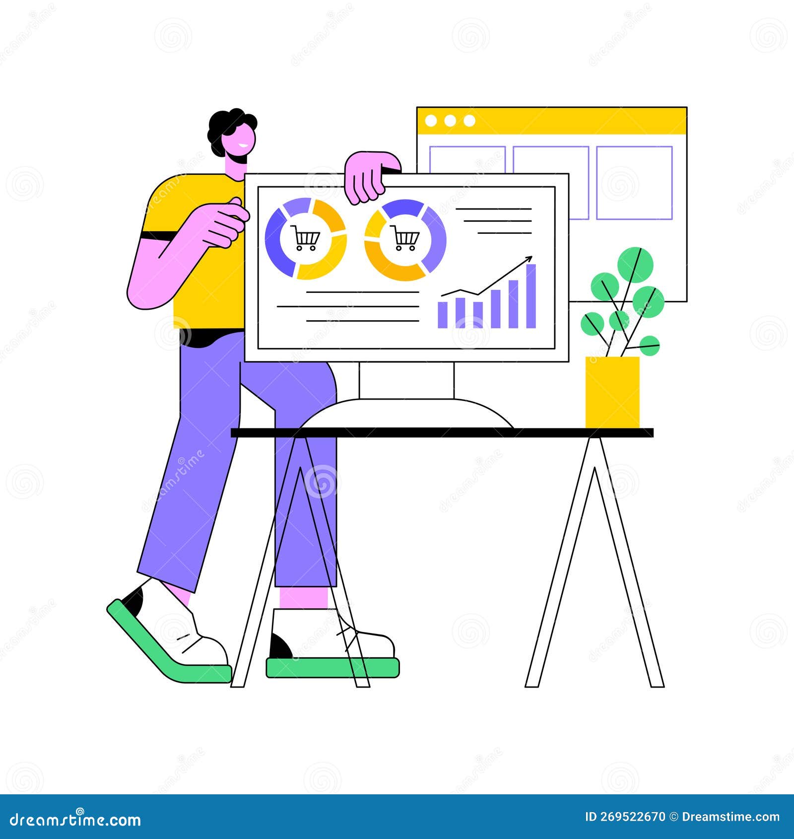 Transactions Processing Isolated Cartoon Vector Illustrations. Stock ...