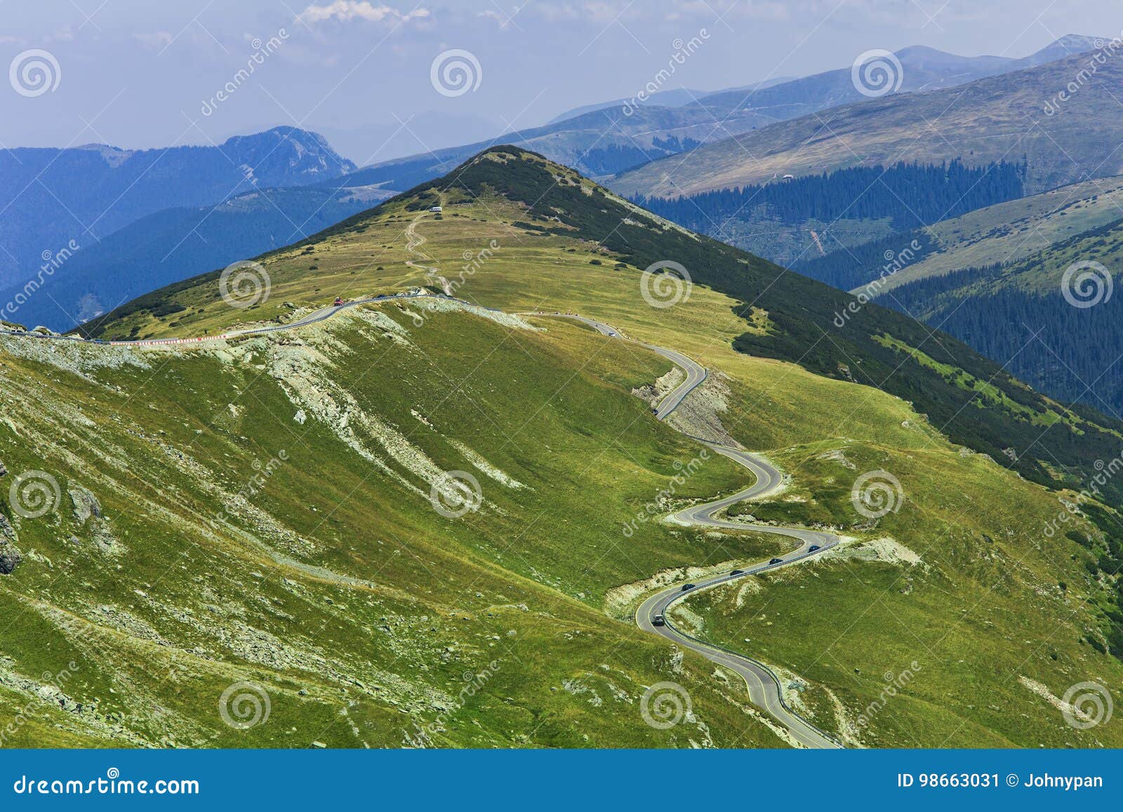 Transalpina Mountain Highway Stock Image - Image of calm, green: 98663031