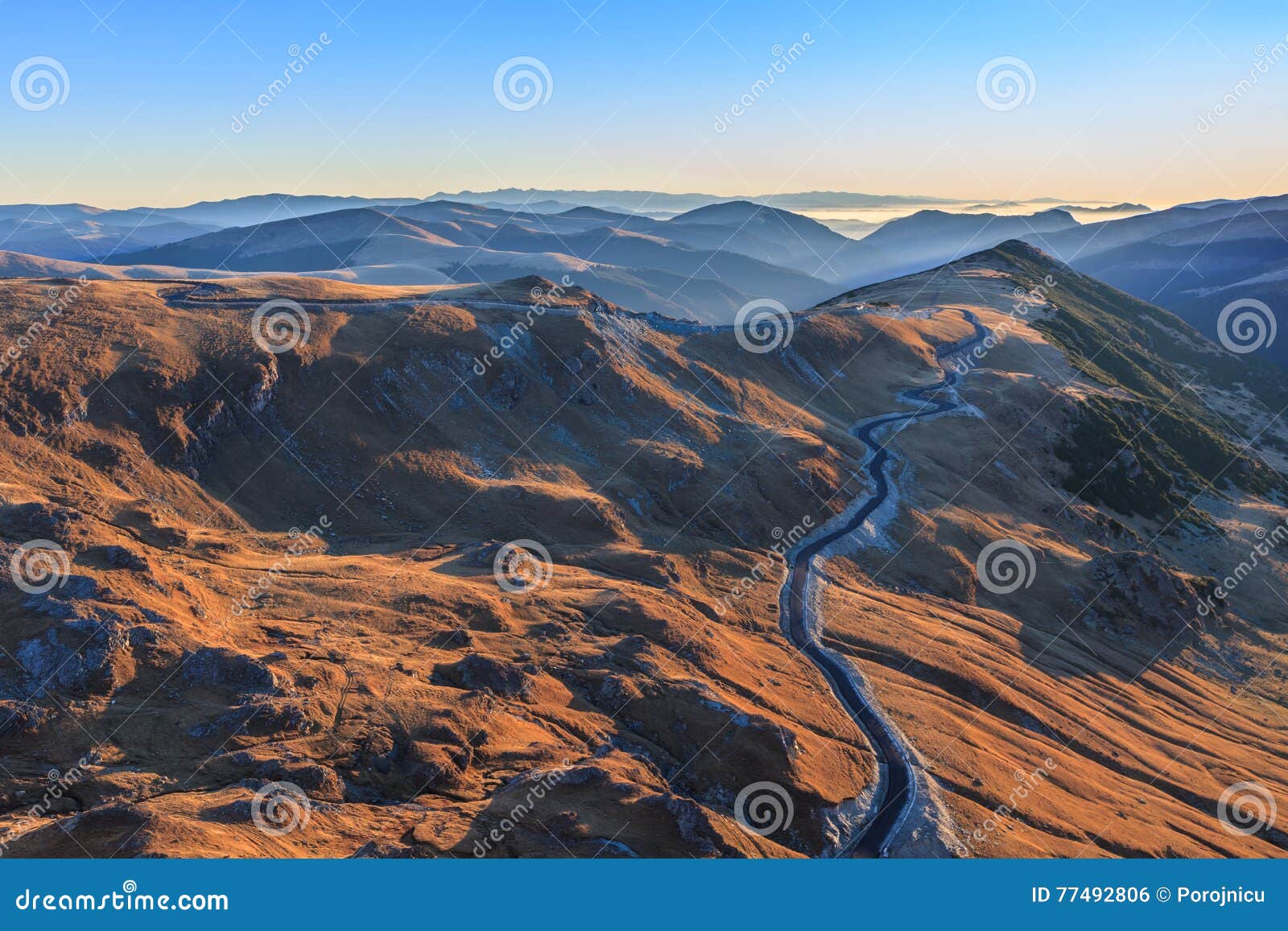 Transalpina Road 2145m, Romania Stock Photo - Image of sunlight, road ...