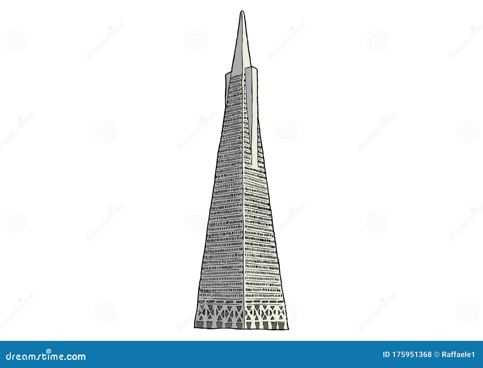 Transamerica Building Drawing Vector Illustration Clip Art ...