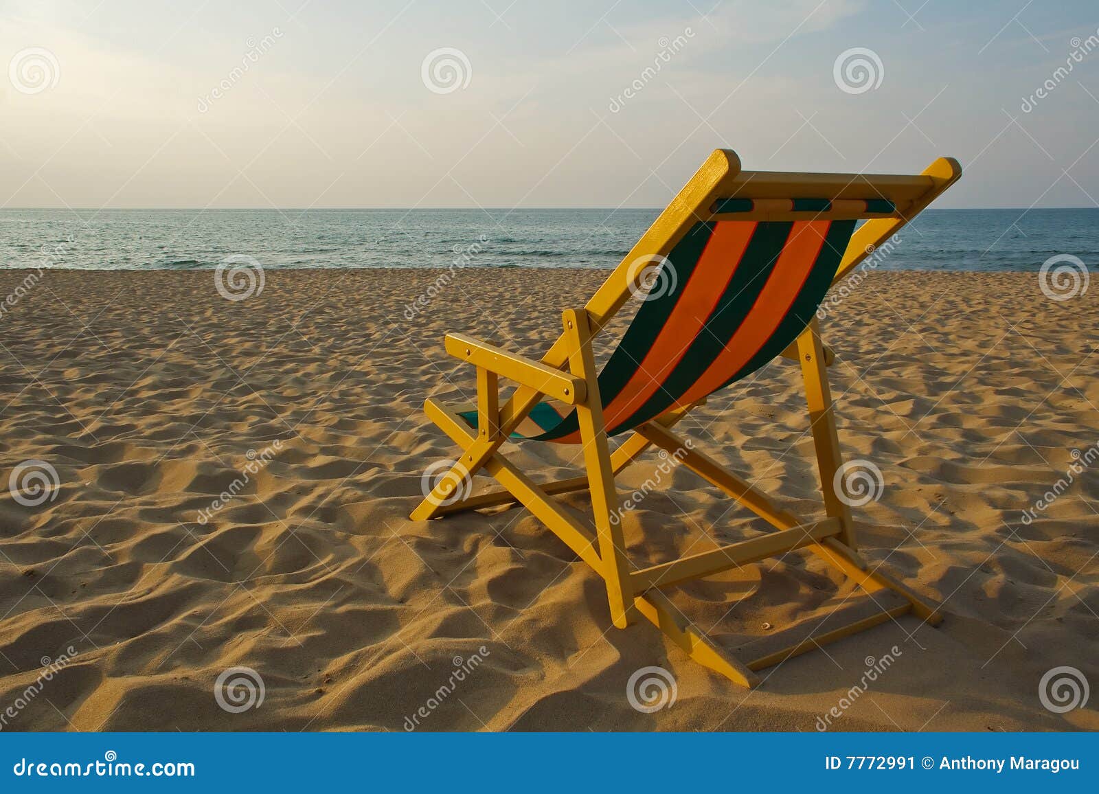 Transat at the Beach at Sunset Stock Image - Image of water, summer ...