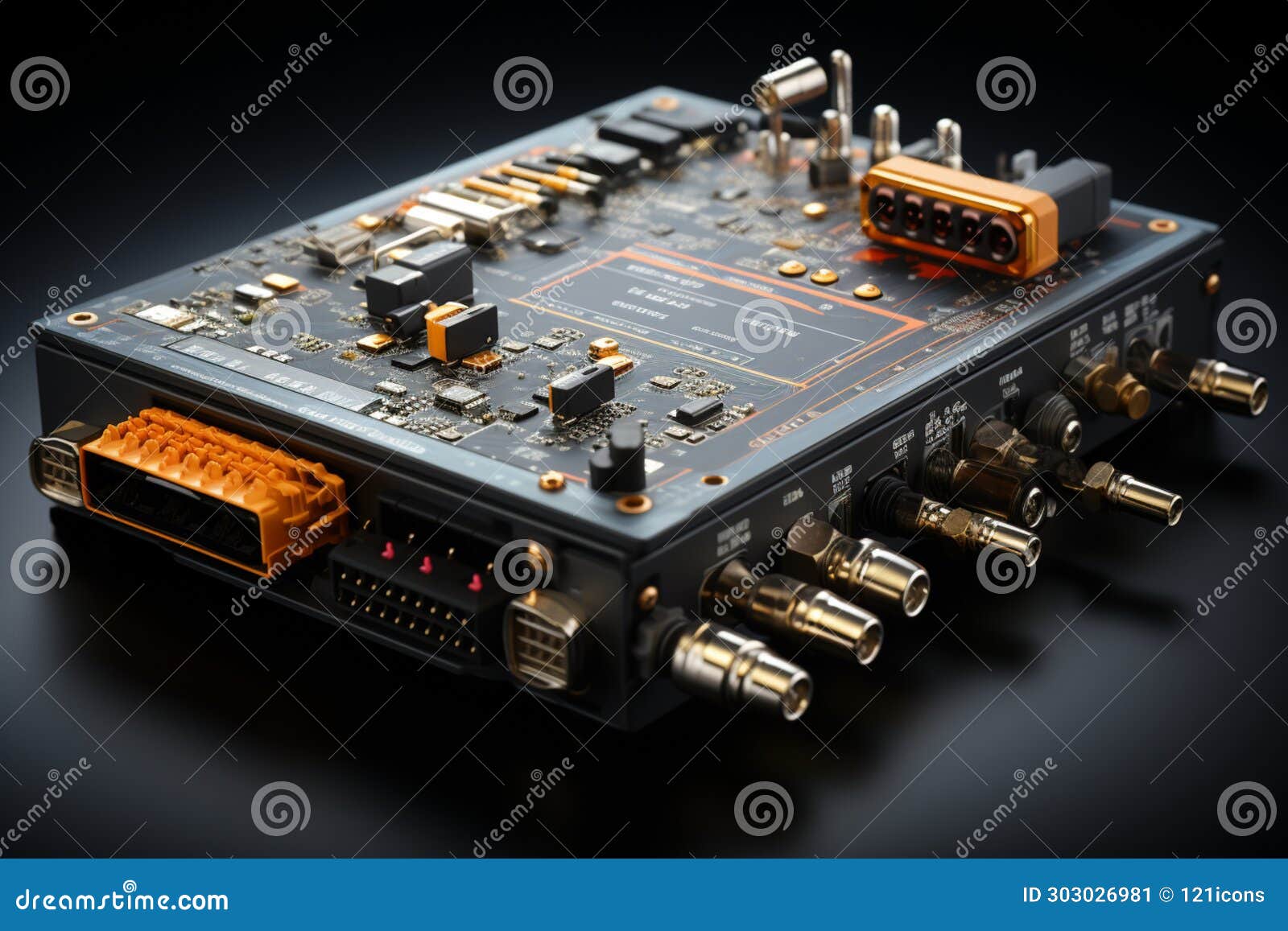 Transceiver Interface Module Stock Illustration - Illustration of chip ...