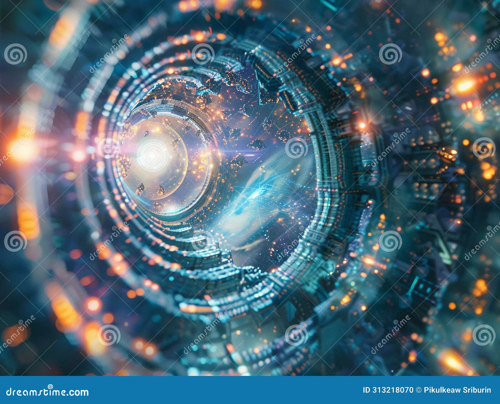 Transcend Boundaries with a Worms Eye View of Space Journeys Stock ...