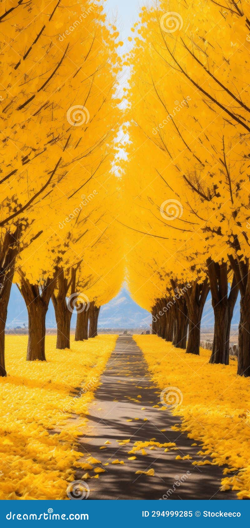 Transcendent Yellow Covered Trees and Joyful Celebration of Nature ...