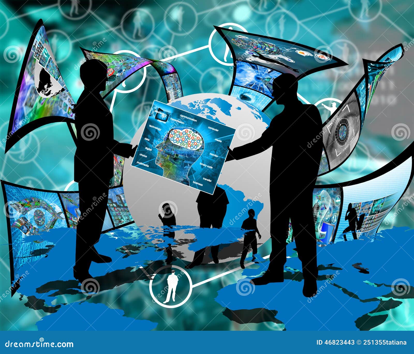 Transcontinental Transmission Stock Illustration - Illustration of ...