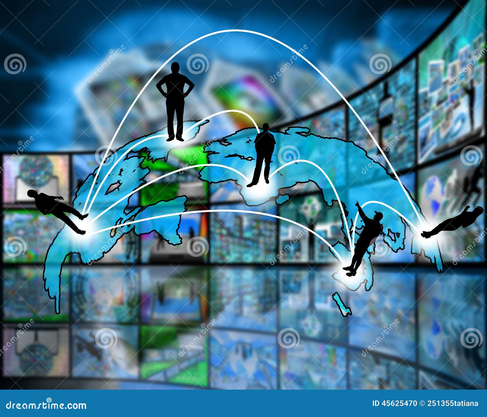 Transcontinental Transmission of Data Stock Photo - Image of enter ...