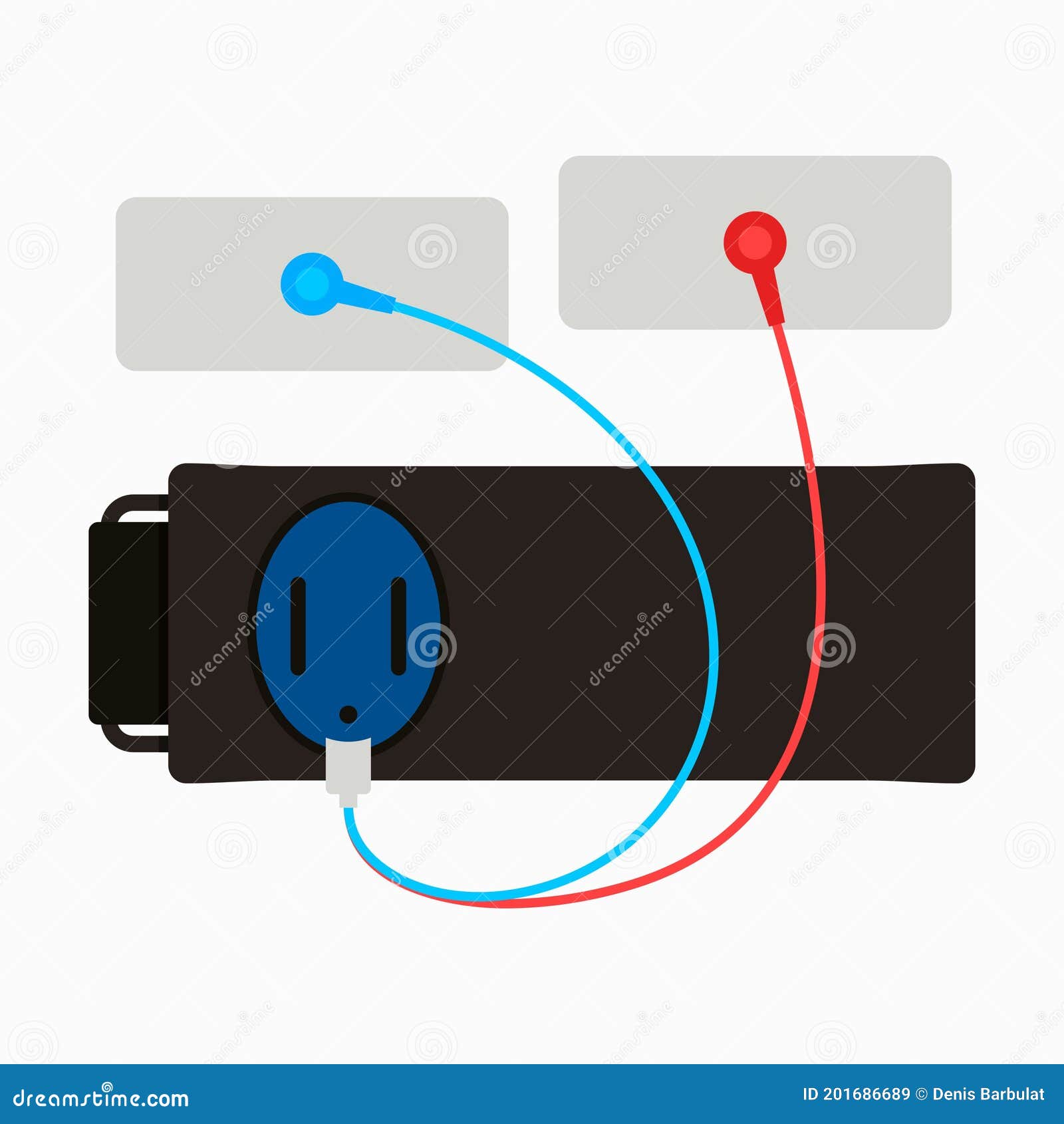 Transcutaneous Electrical Motion Nerve Stimulation Cartoon Vector ...