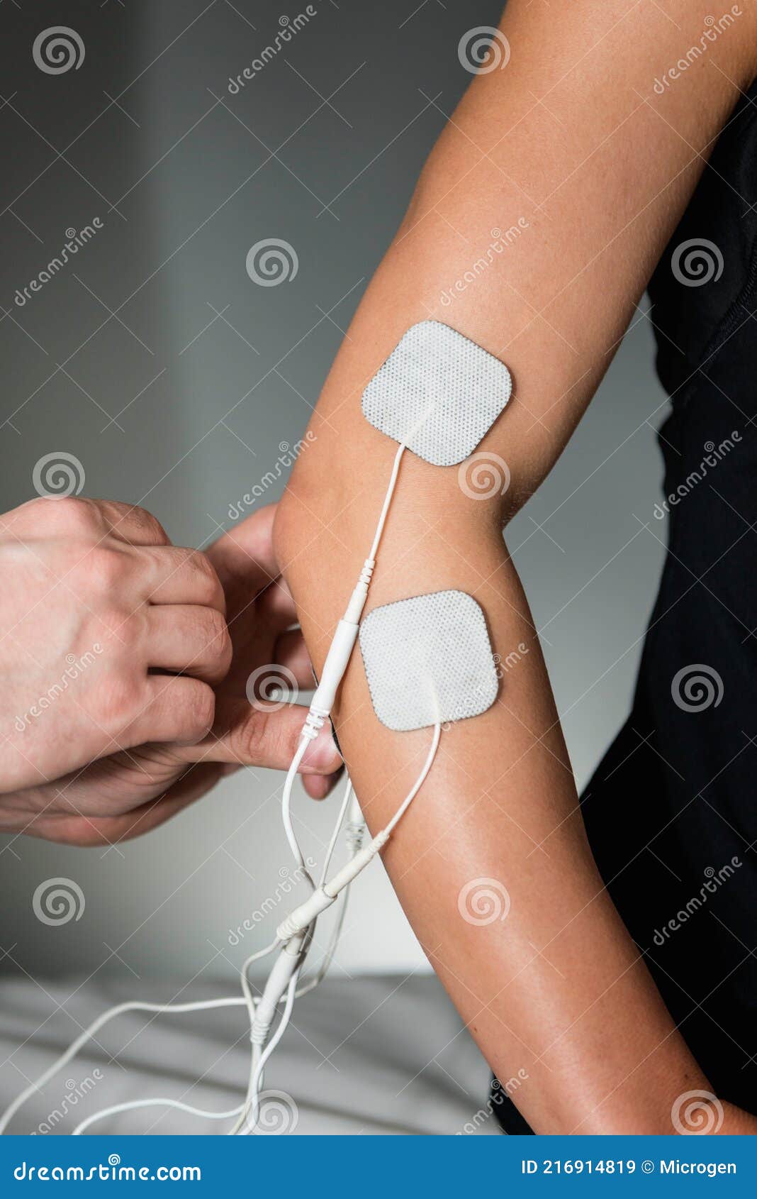 TENS Therapy stock image. Image of electrical, procedure - 216914819