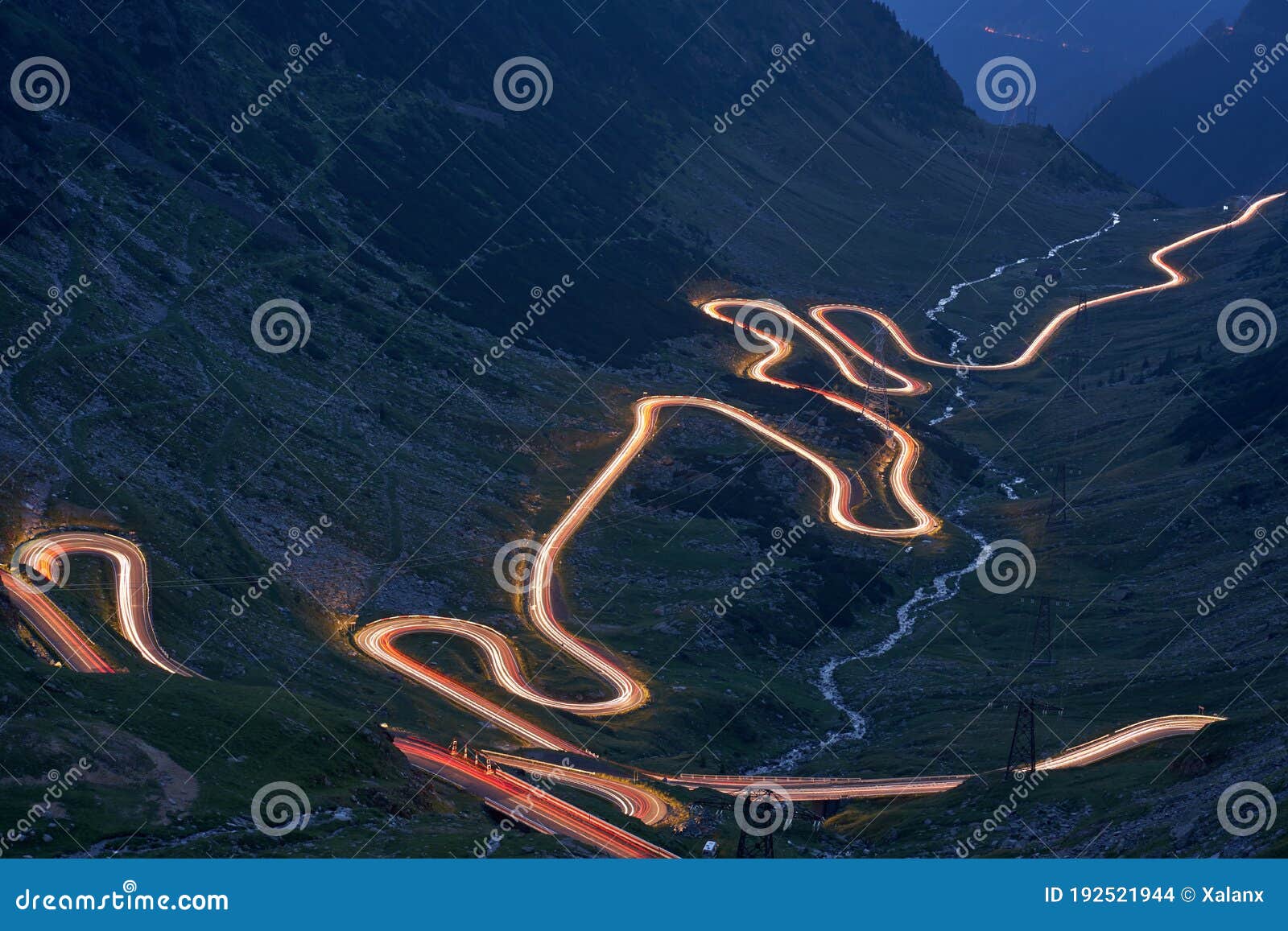 Transfagarasan Highway in Romania at Night Time Stock Photo - Image of ...
