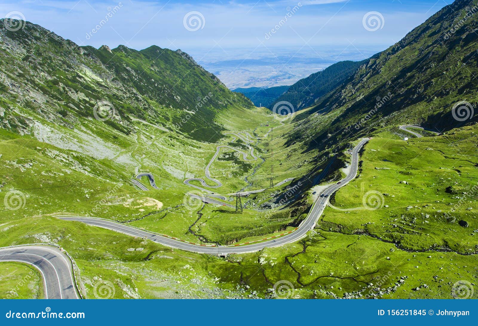 Transfagarasan Mountain Road in Romania. Stock Image - Image of aerial ...