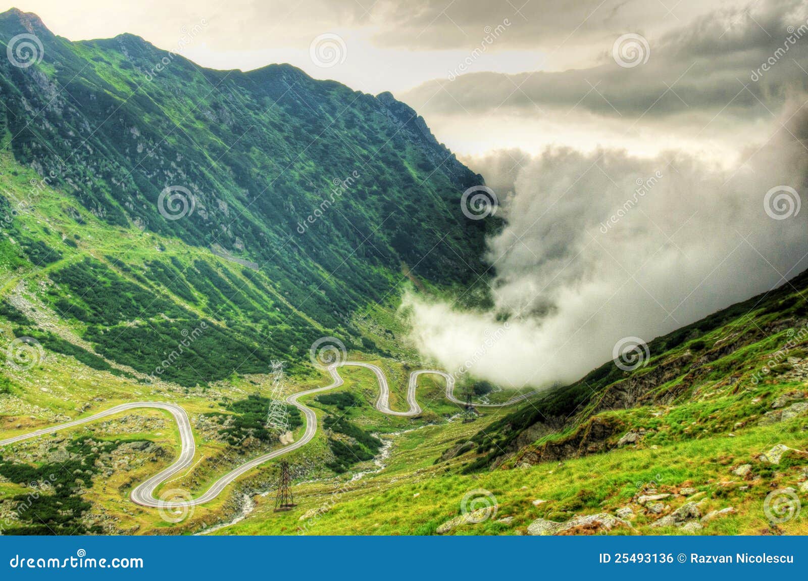 Transfagarasan, after the Storm Stock Photo - Image of green, mountains ...
