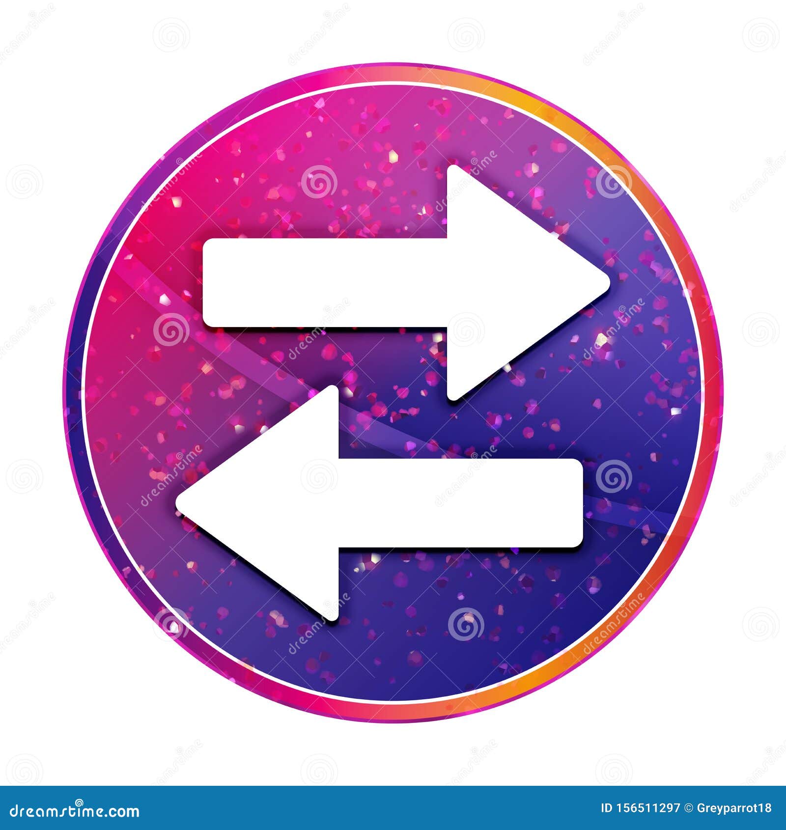 Transfer Arrow Icon Creative Trendy Colorful Round Button Illustration ...