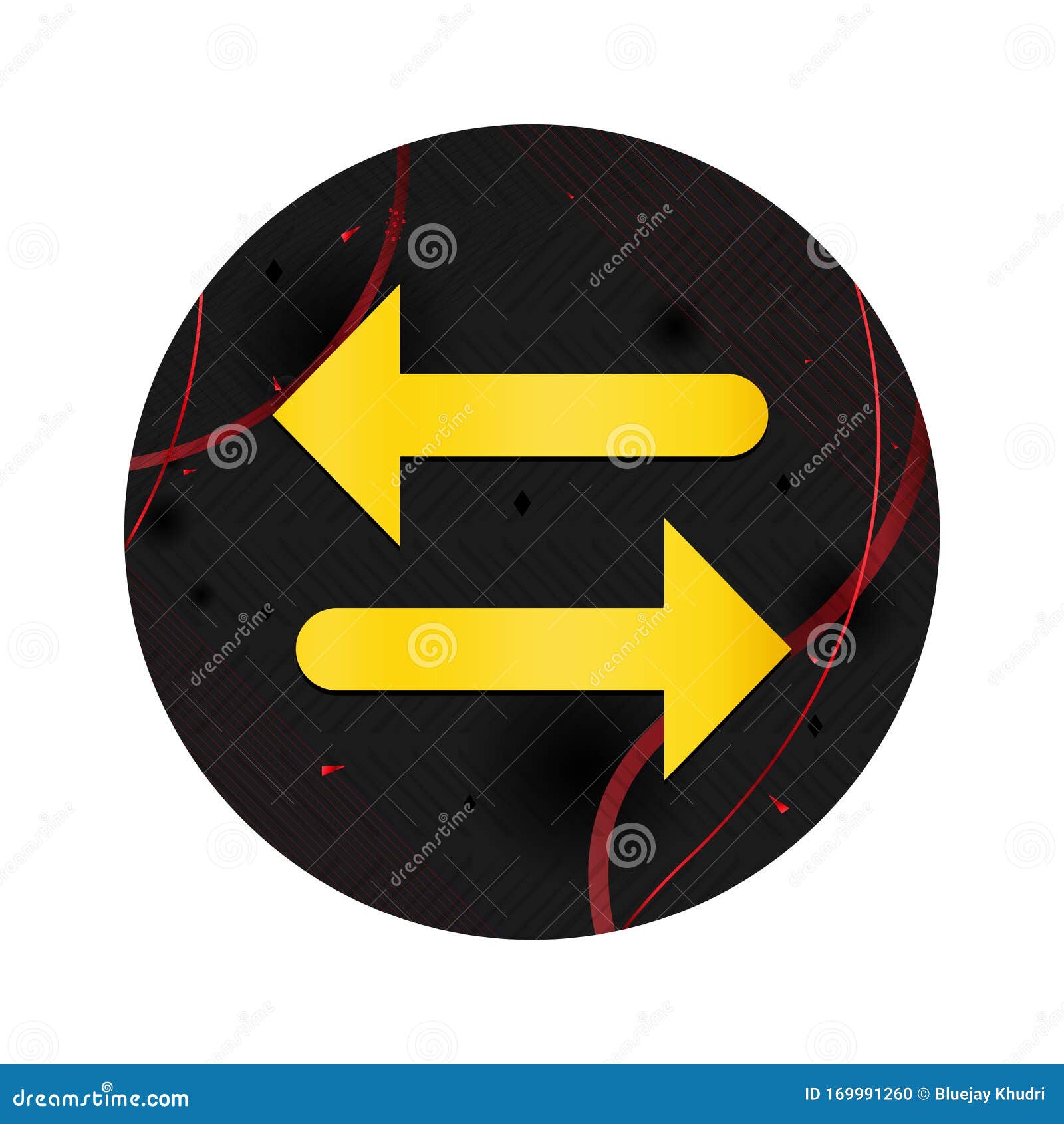 Transfer Arrow Icon Elegant Black Round Button Stock Vector ...