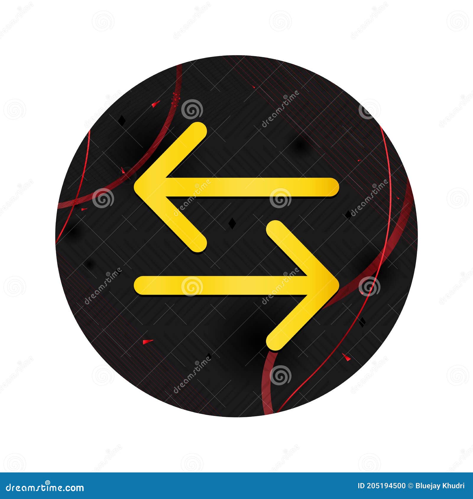 Transfer Arrow Icon Elegant Black Round Button Stock Vector ...