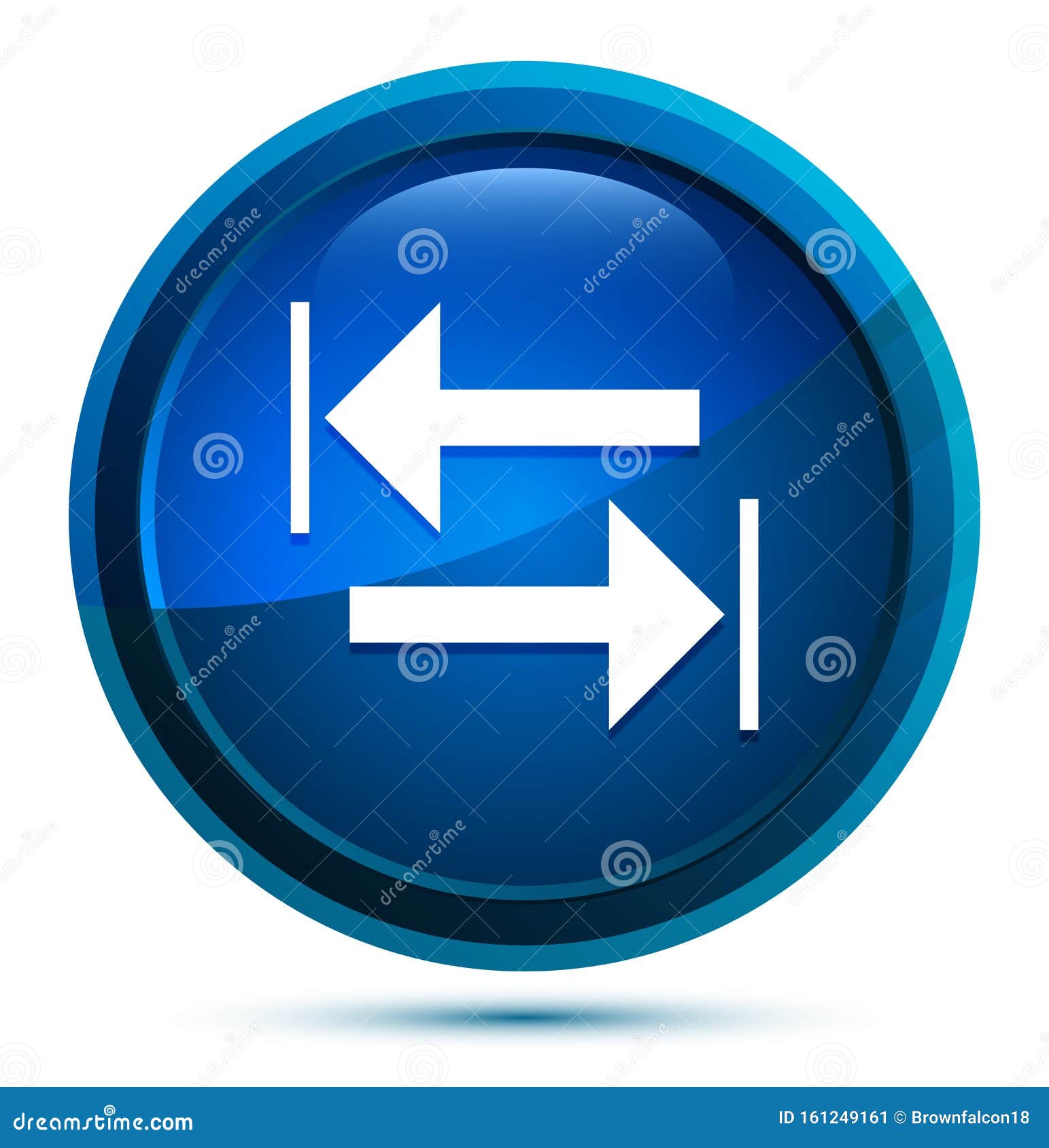 Transfer Arrow Icon Elegant Blue Round Button Illustration Stock Vector ...