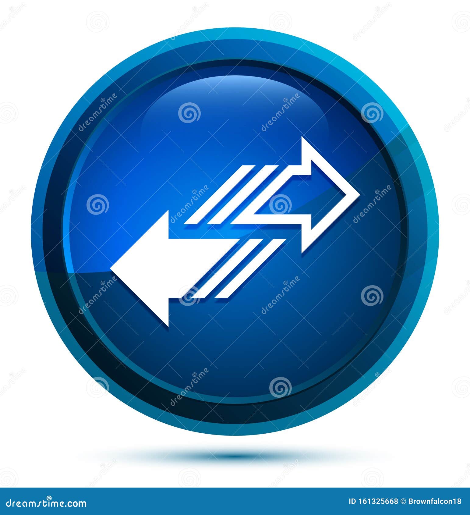 Transfer Arrow Icon Elegant Blue Round Button Illustration Stock Vector ...