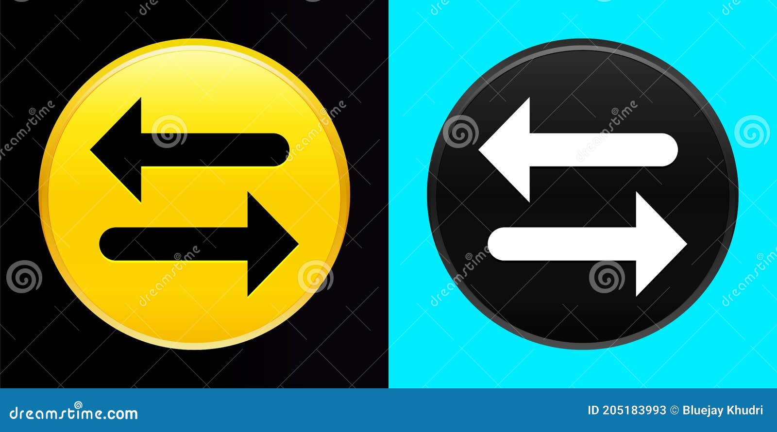 Transfer Arrow Icon Flat Exclusive Button Set Stock Vector ...