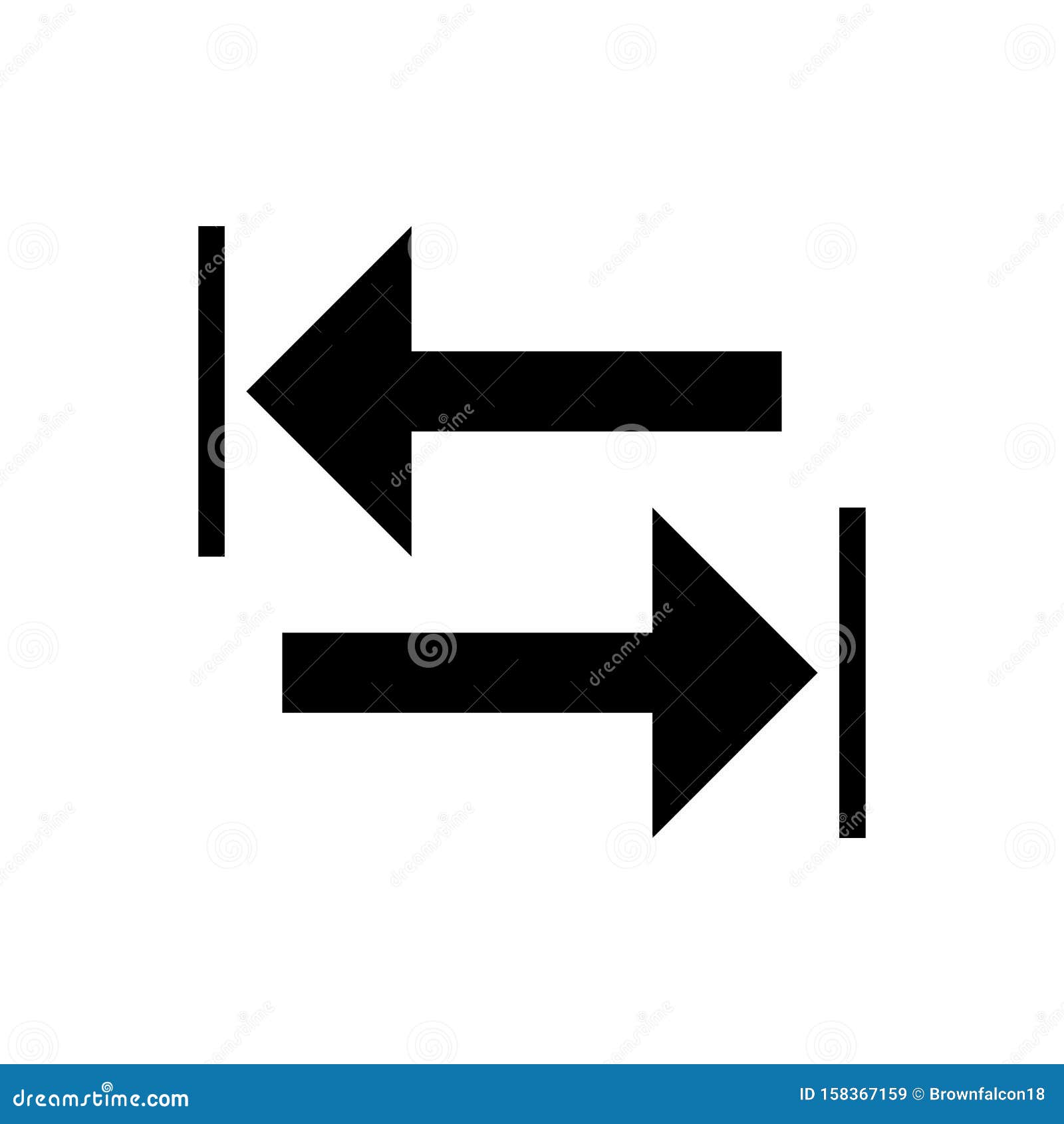 Transfer Arrow Icon Flat Vector Illustration Design Stock Vector ...