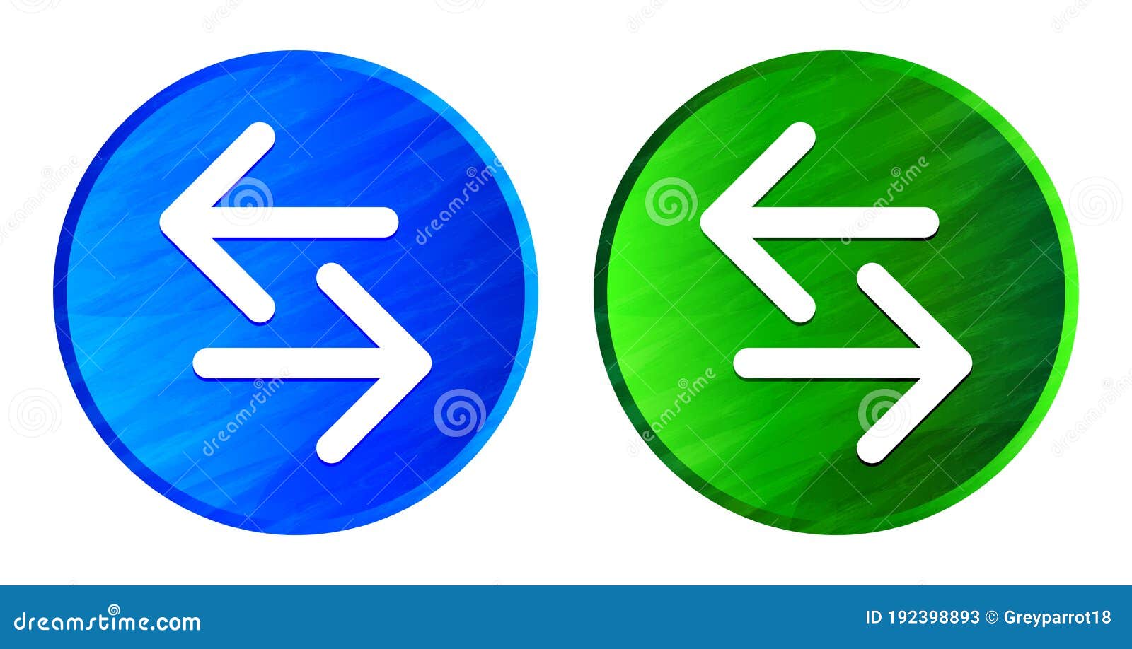 Transfer Arrow Icon Grunge Texture Round Button Set Illustration Stock ...