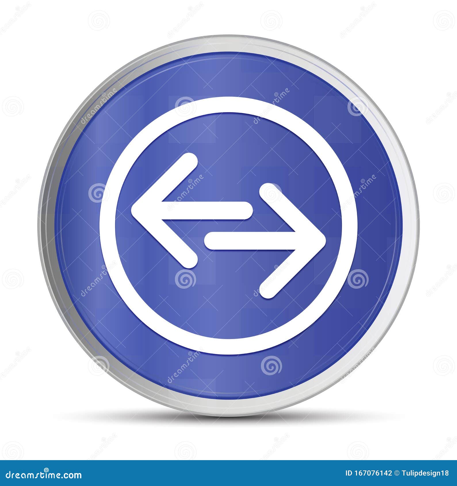 Transfer Arrow Icon Prime Blue Round Button Vector Illustration Design ...