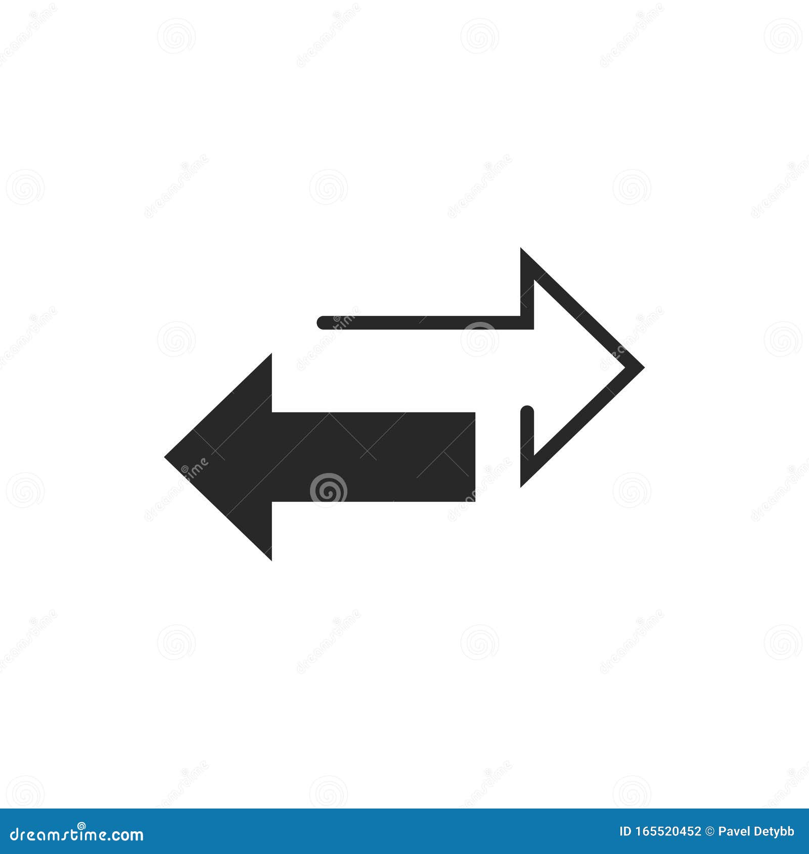Transfer Arrow Icon. Vector Illustration, Flat Design Stock ...