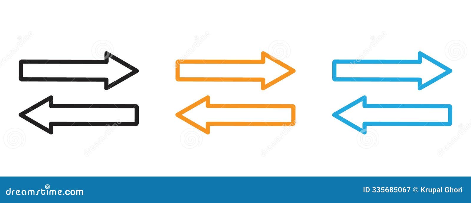 Transfer Arrows Icon Thin Line Illustration Set Stock Vector ...