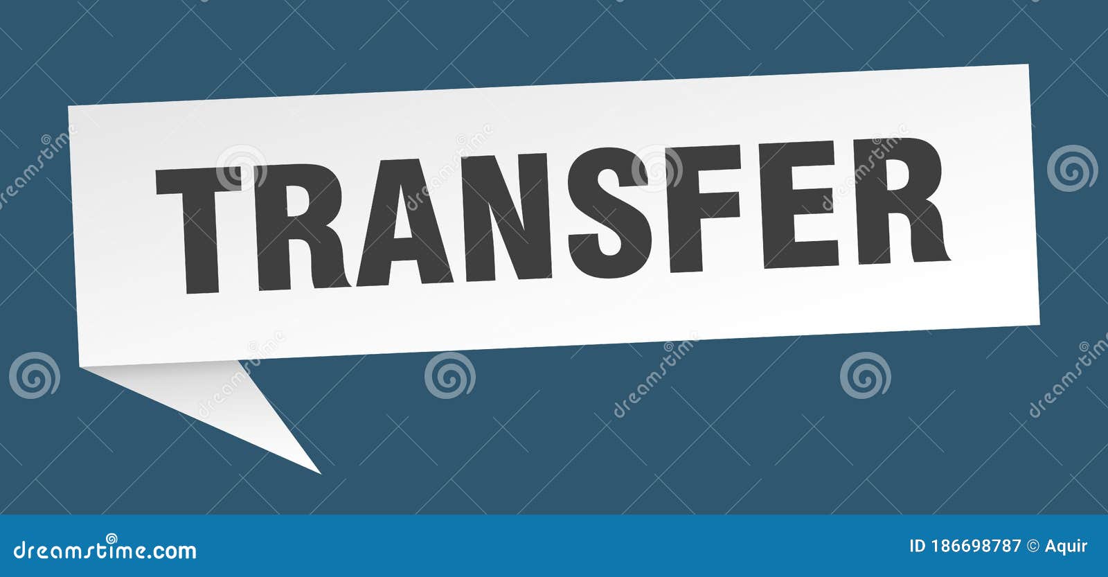 Transfer Banner. Transfer Speech Bubble Stock Vector - Illustration of ...
