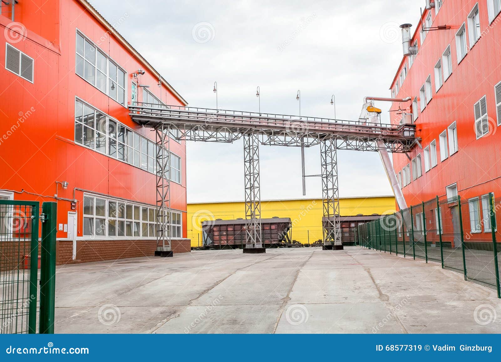 Transfer Bridge among Two Buildings Stock Image - Image of industry ...