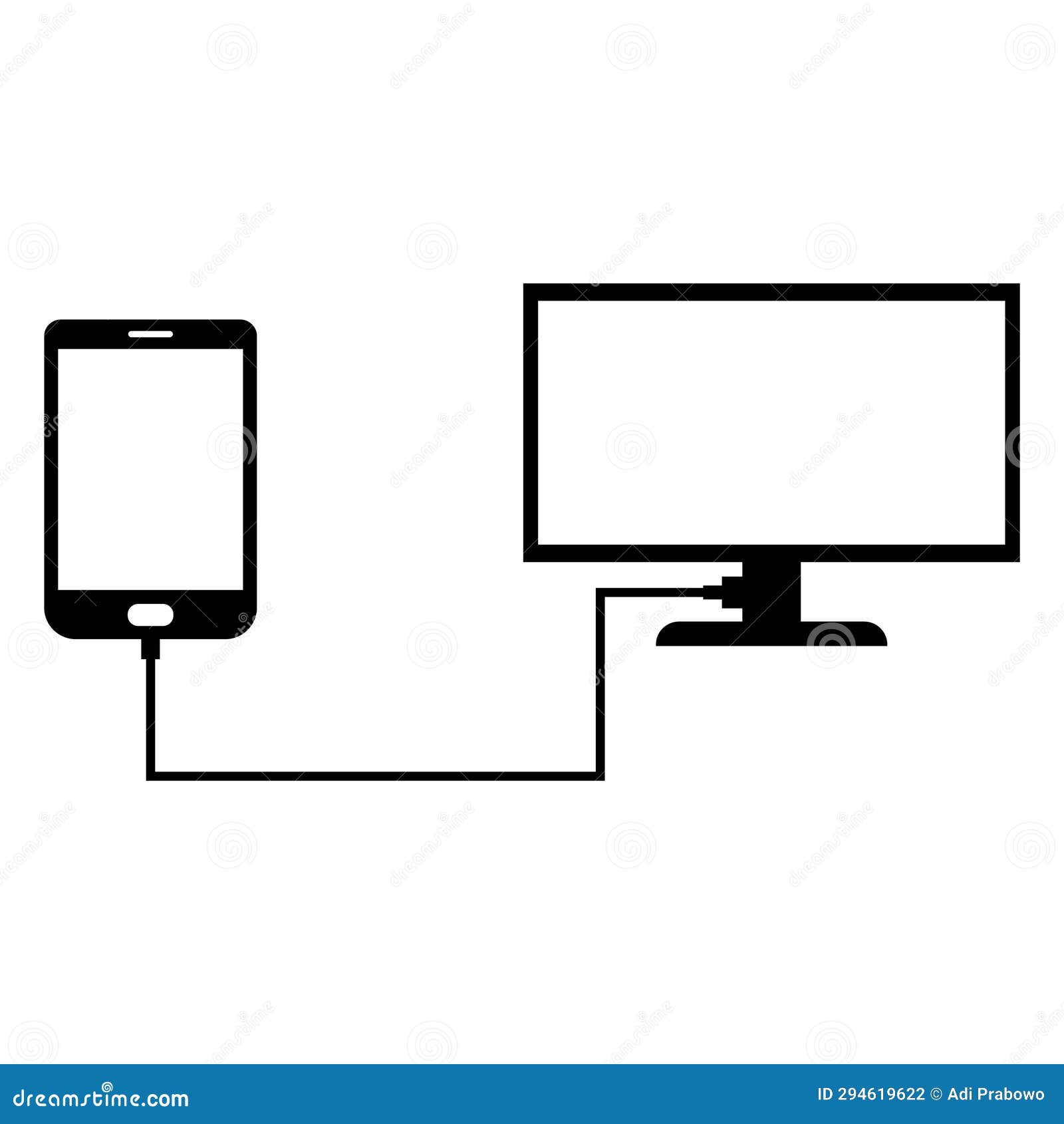 Transfer Cellphone Data To Laptop Icon Logo Vector Design Stock Vector ...