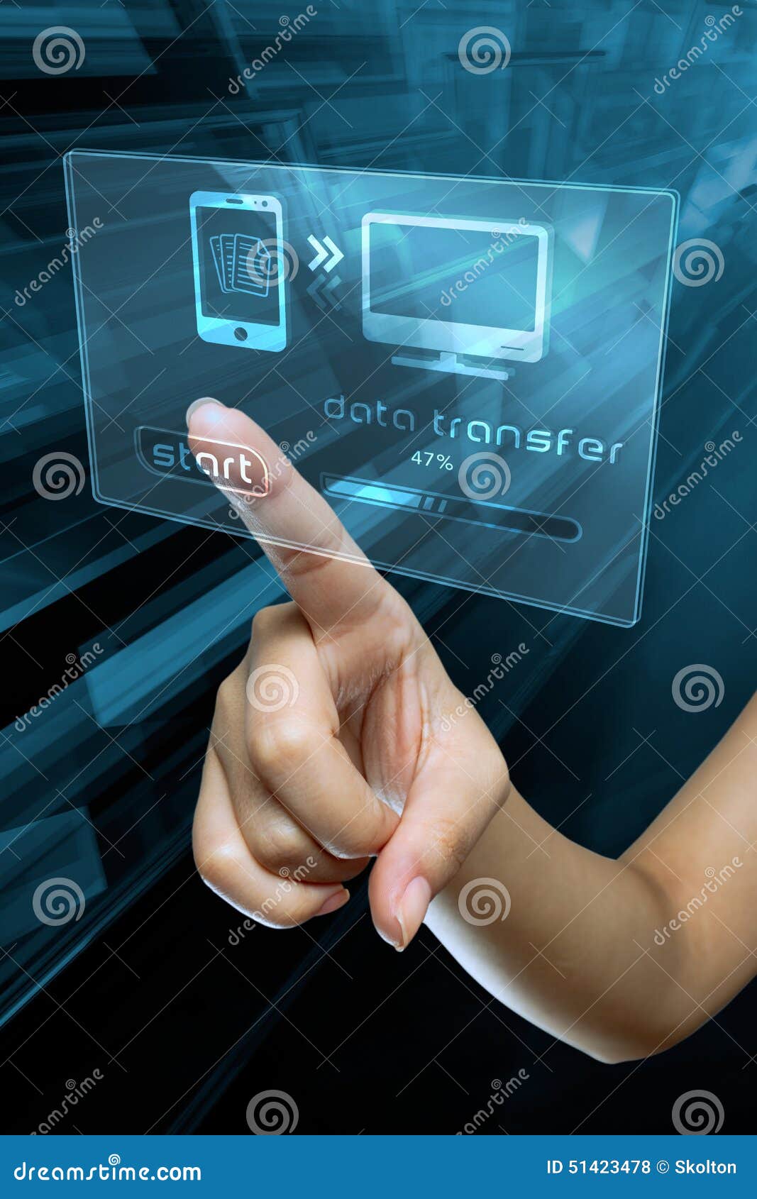 Transfer Data on a Digital Screen Stock Photo - Image of innovation ...