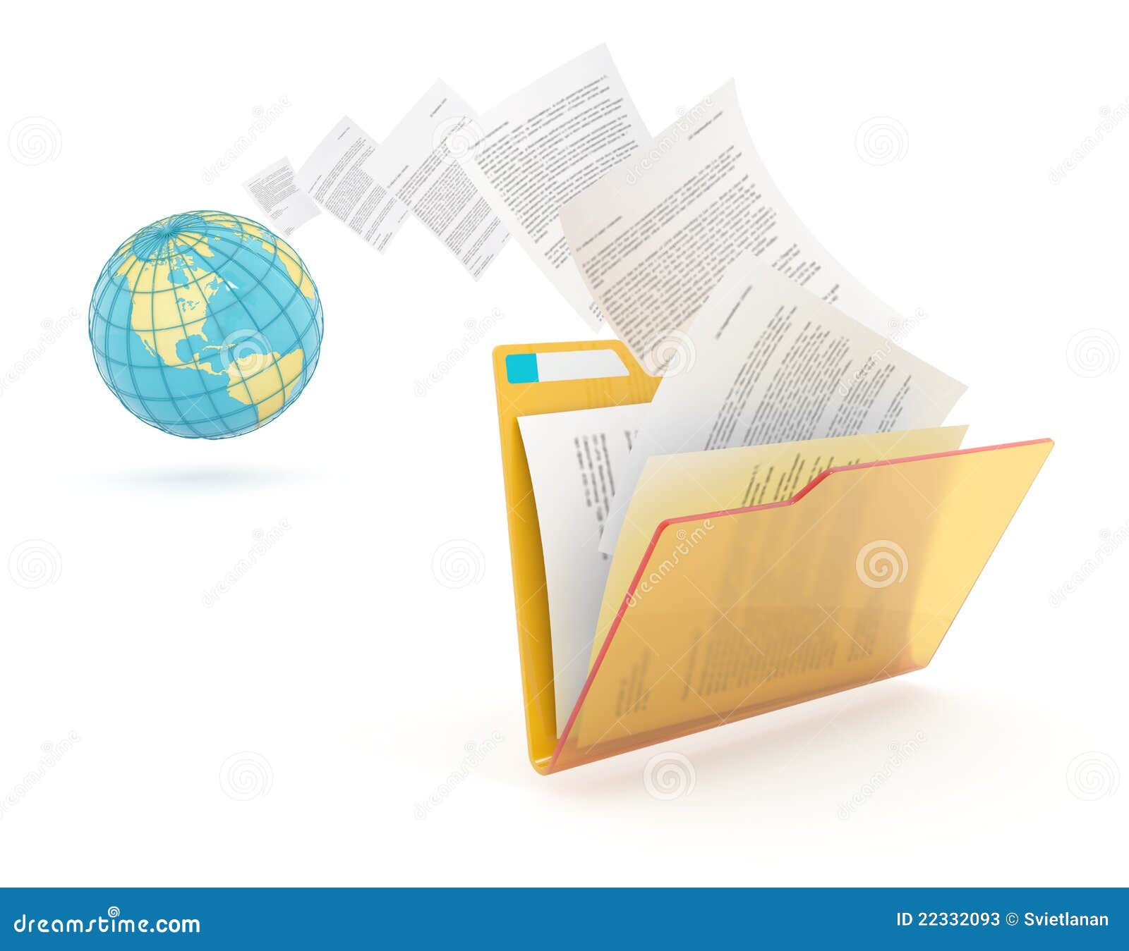 Transfer of documents. stock illustration. Illustration of portfolio ...