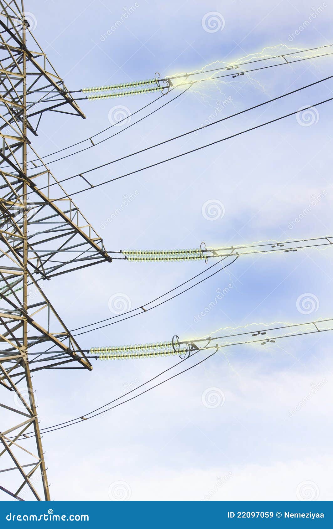 Transfer of the Electric Power Stock Image - Image of distribution ...