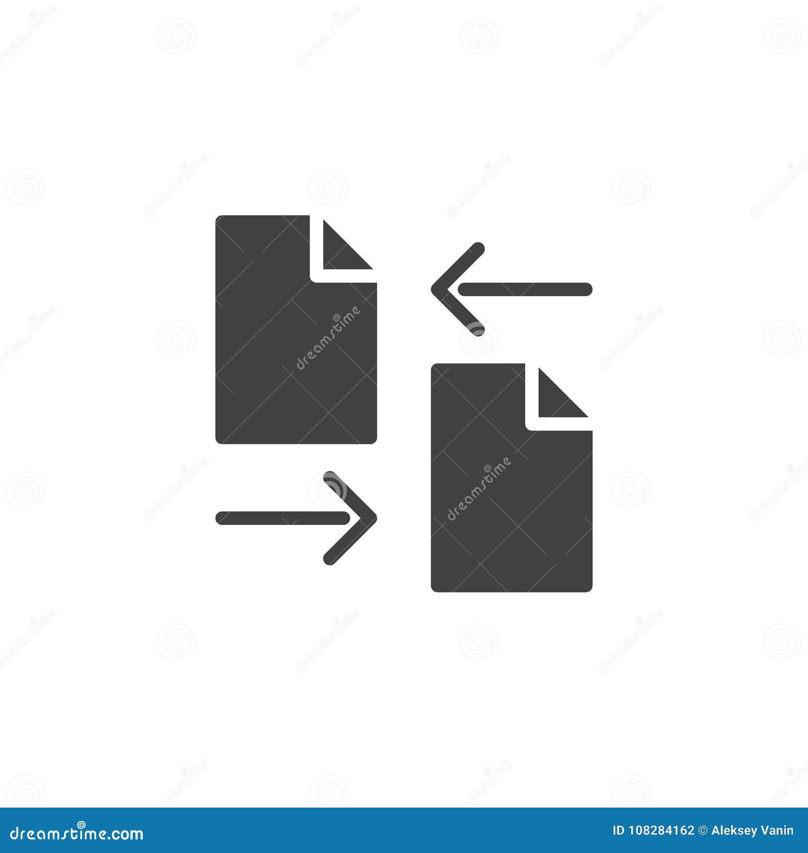 Transfer files icon vector stock vector. Illustration of information ...