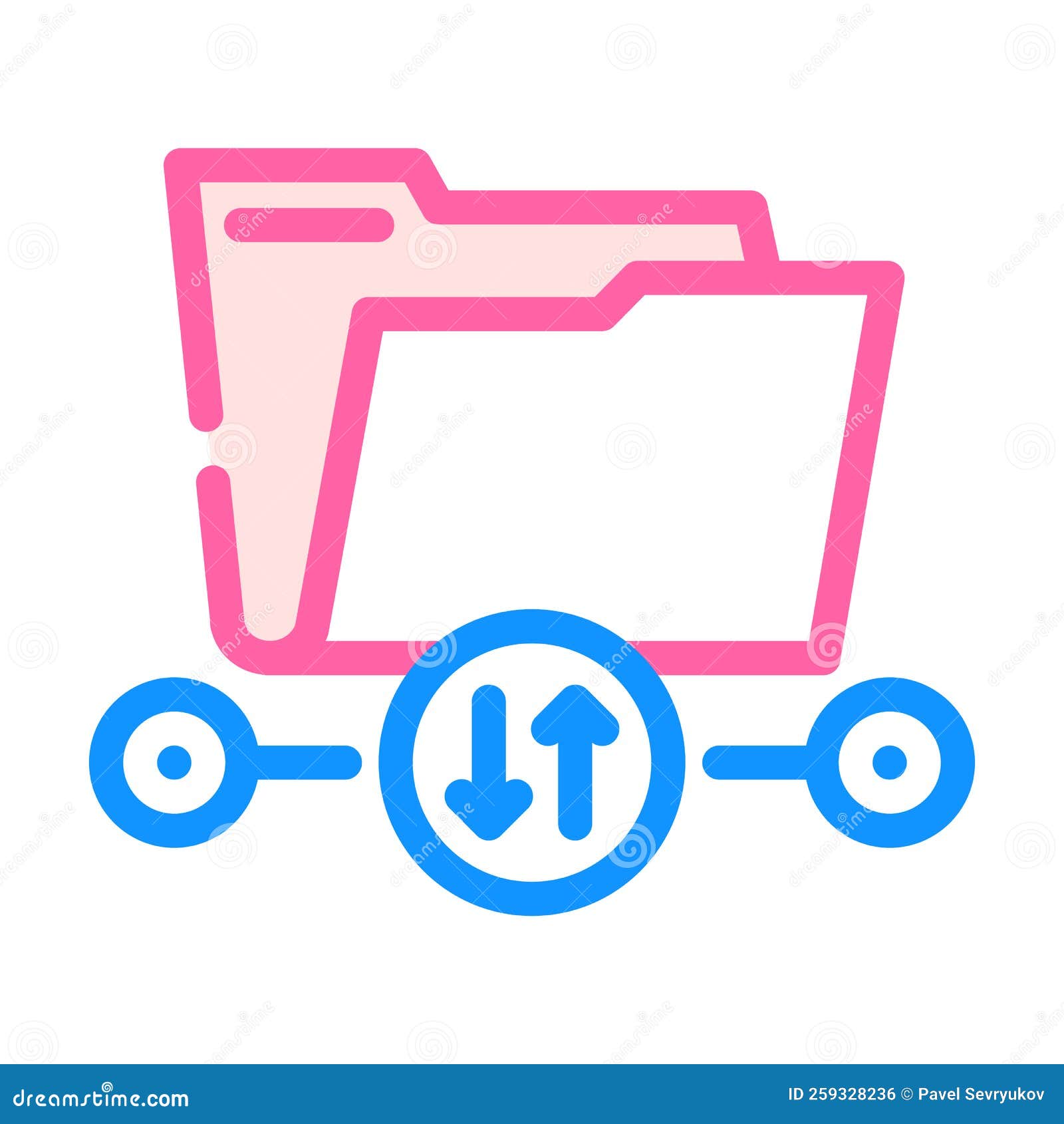 Transfer Folder Color Icon Vector Illustration Stock Vector ...