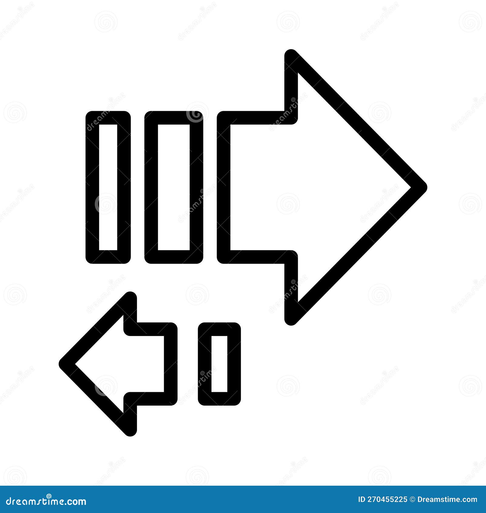 Transfer line icon stock vector. Illustration of line - 270455225