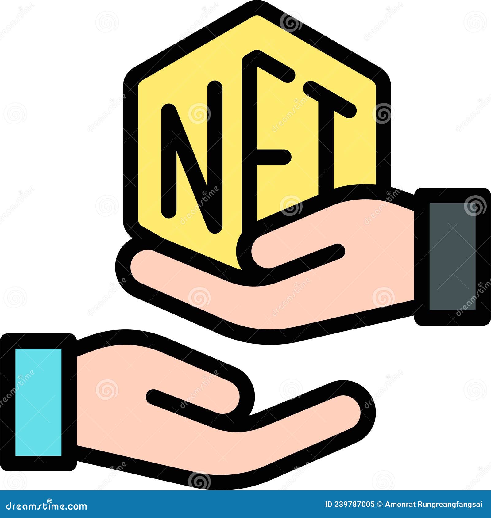 Transfer Icon, NFT Related Vector Illustration Stock Vector ...