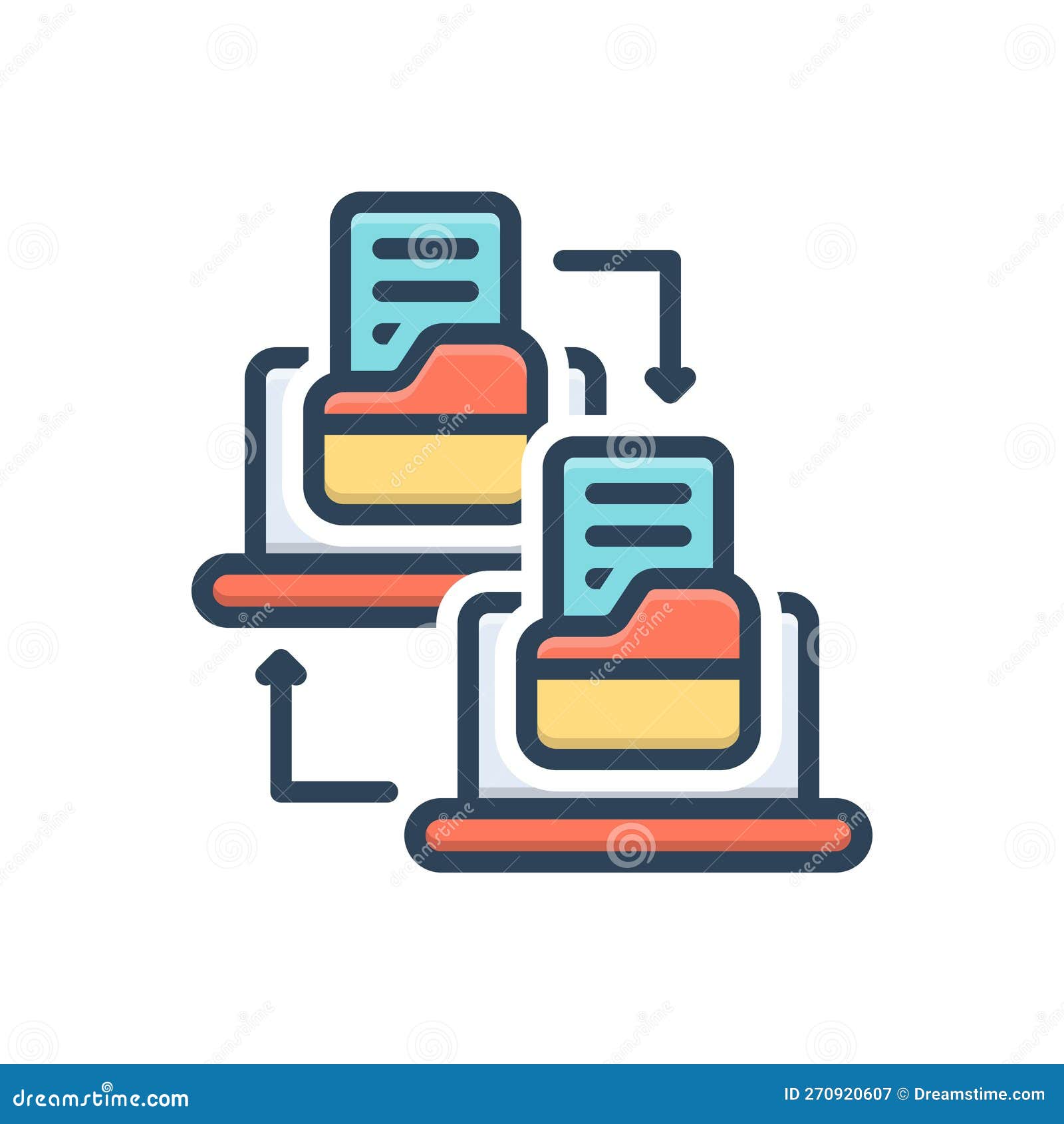 Color Illustration Icon for Transfer, Shifting and Data Stock Vector ...