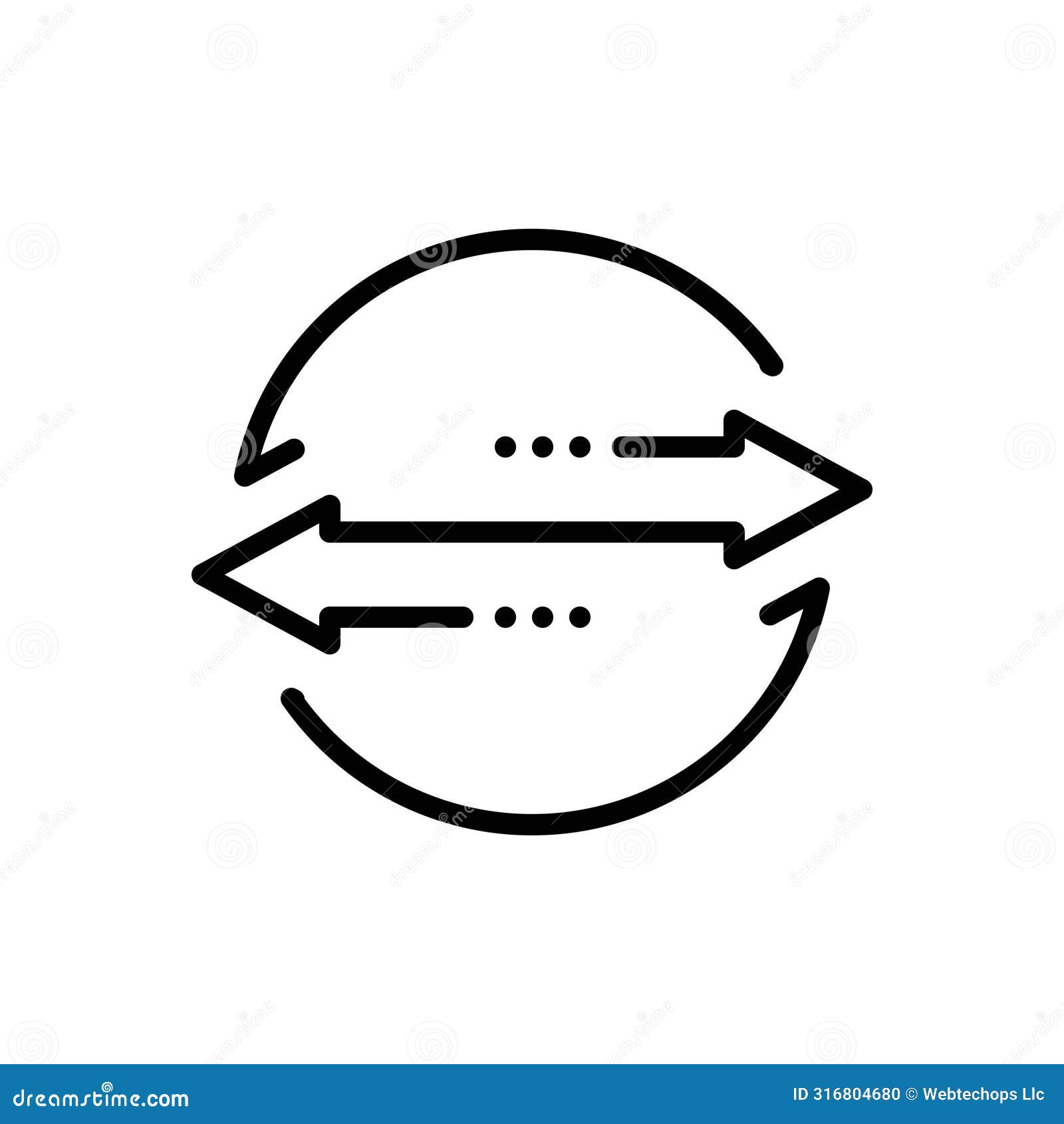 Black Line Icon for Transfer, Shifting and Direction Stock Vector ...