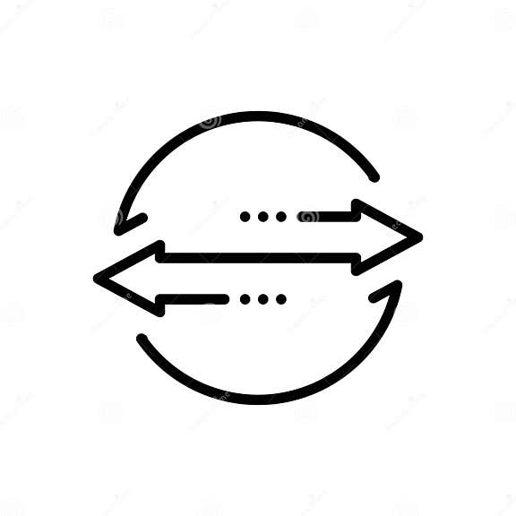 Black Line Icon for Transfer, Shifting and Direction Stock Vector ...