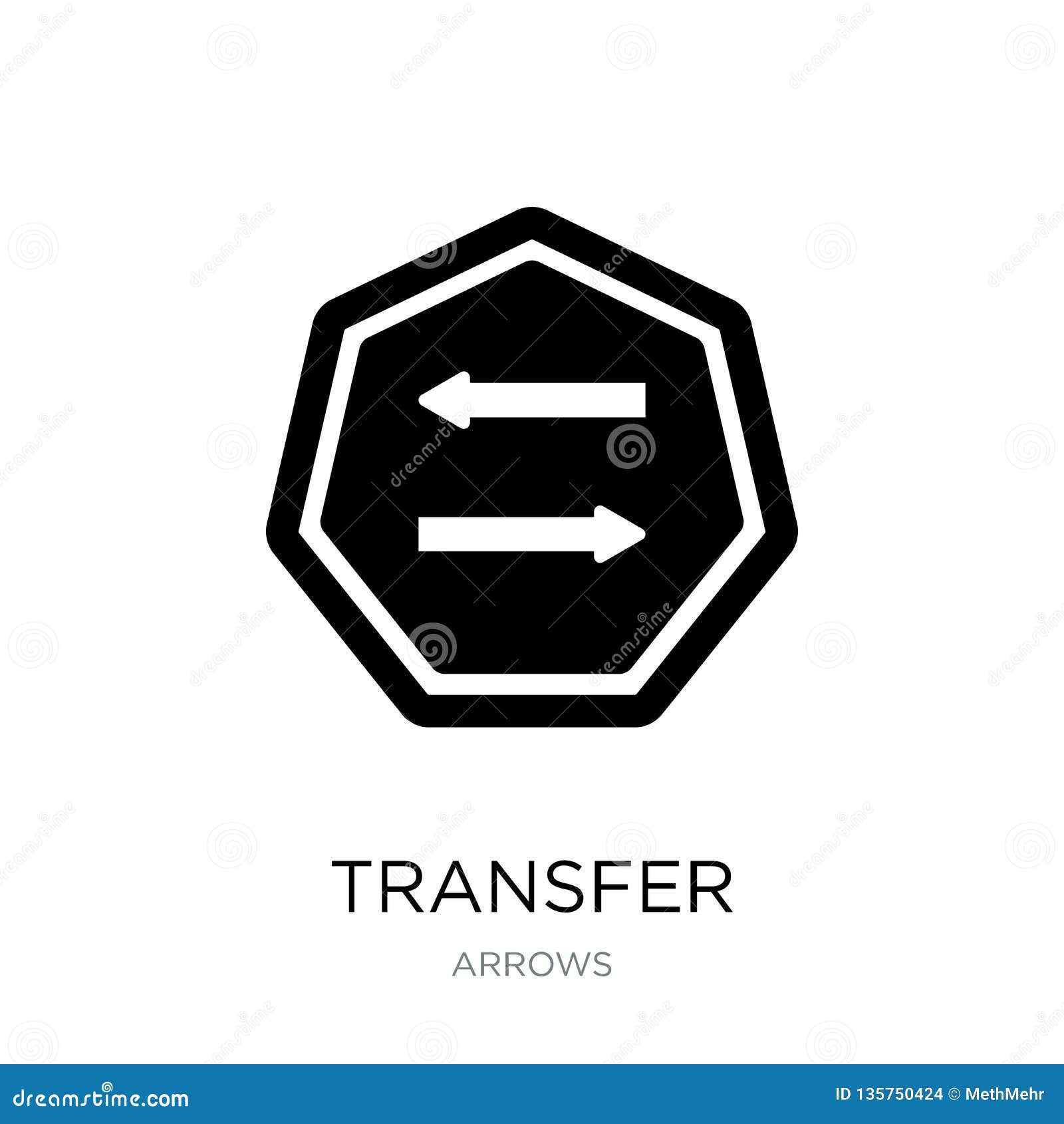 Transfer Icon in Trendy Design Style. Transfer Icon Isolated on White ...