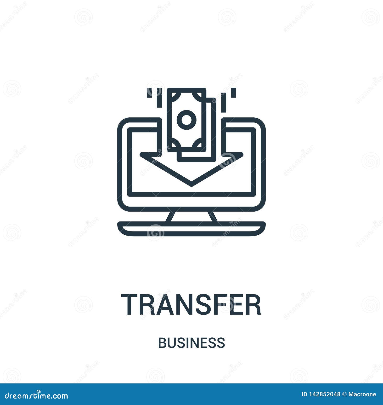 Transfer Icon Vector from Business Collection. Thin Line Transfer ...