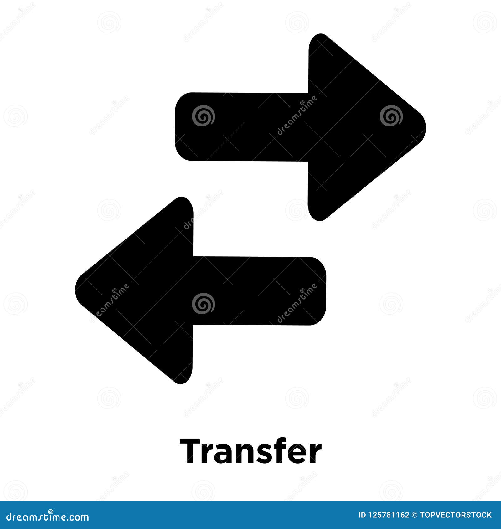 Transfer Icon Vector Isolated on White Background, Logo Concept Stock ...
